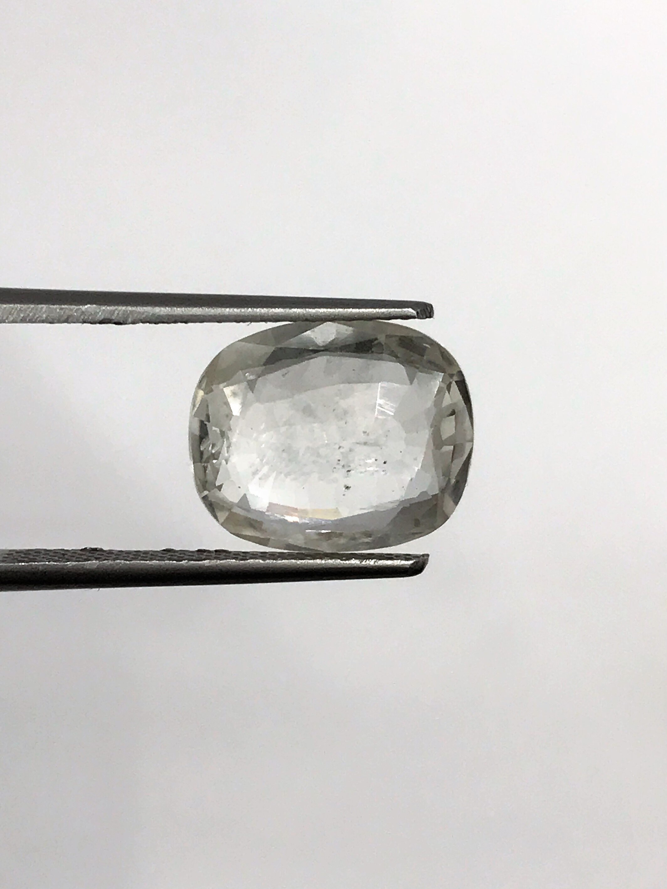 Natural WHITE SAPPHIRE | 6.76 Carats Creamish White Color High Luster ...