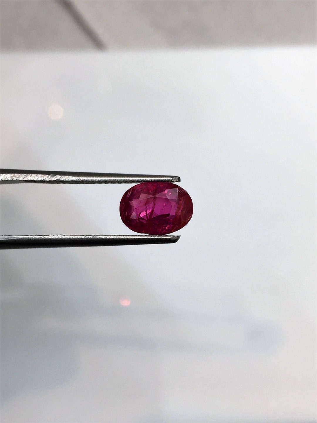 Natural BURMA RUBY| 2.22 Carats Traffic Light Red Color Sparky Luster ...