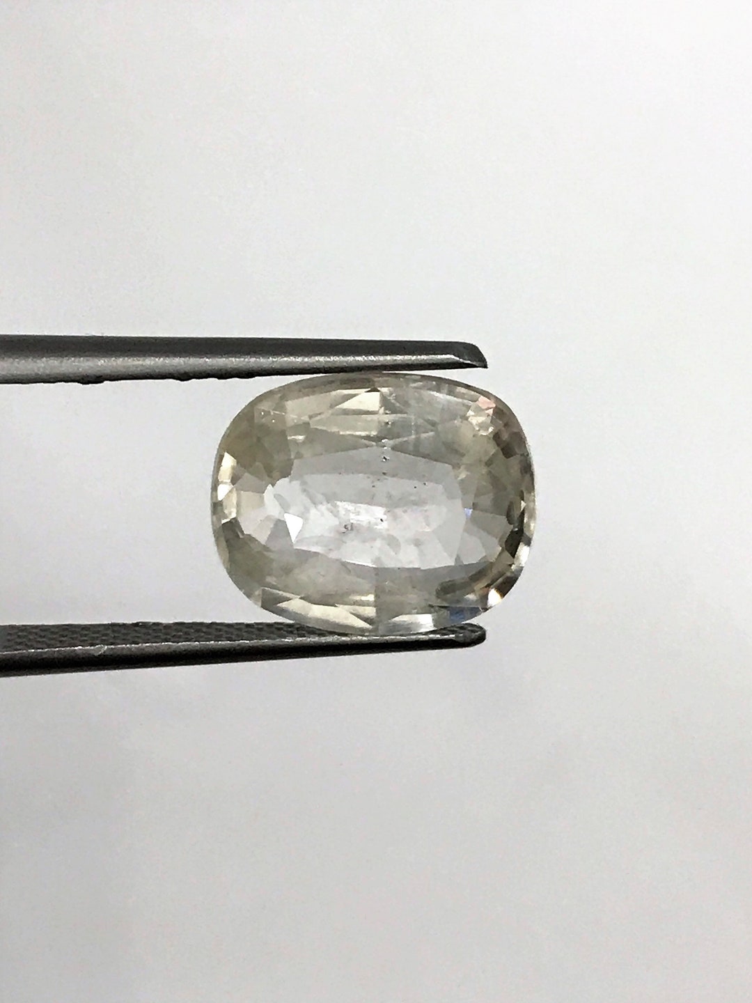 Natural WHITE SAPPHIRE | 6.76 Carats Creamish White Color High Luster ...