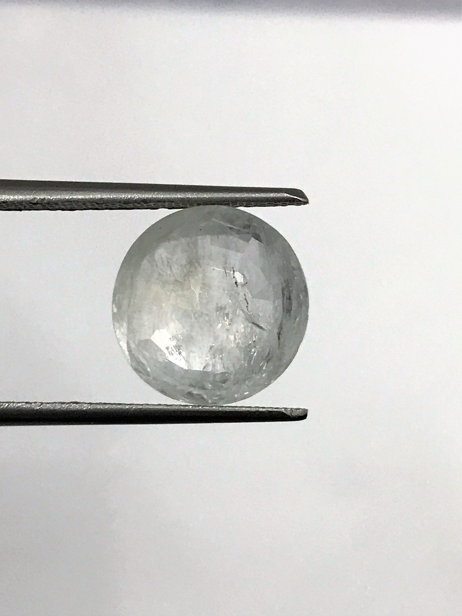 Natural WHITE SAPPHIRE | 5.94 Carats **round** White Color High Luster ...