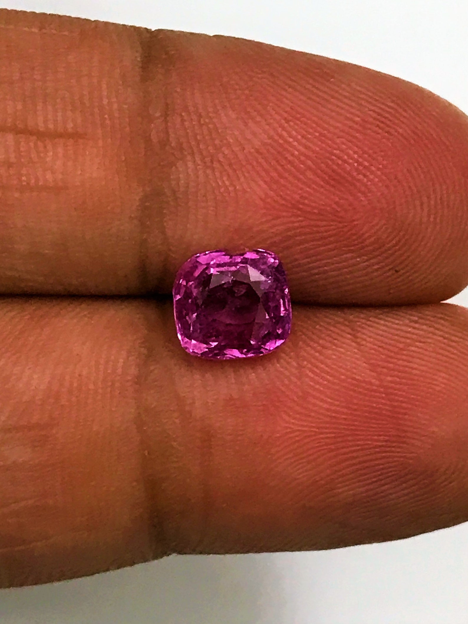 Natural PINK SAPPHIRE 2.45 Carat Vivid Pinkish Red Color Sparky Luster ...