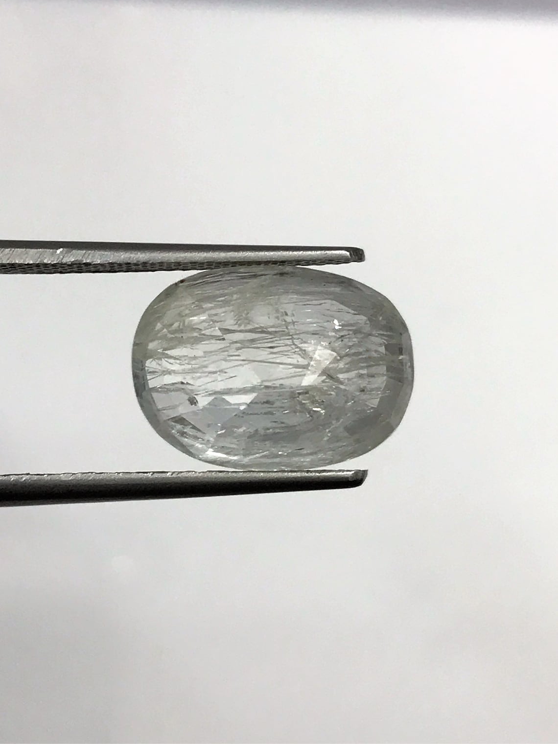 Natural WHITE SAPPHIRE | Huge 9.60 Carats Milk White Color High Luster ...