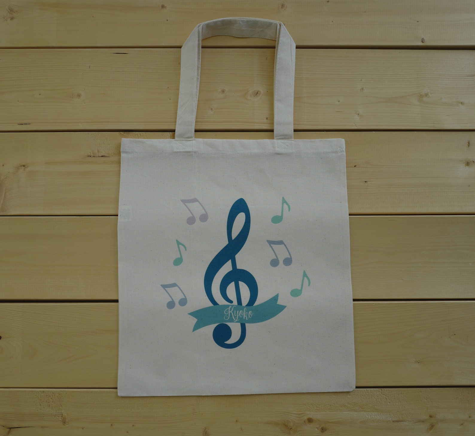 Music Note Tote Bag with Name G Clef Tote Bag with Name Gift | Etsy