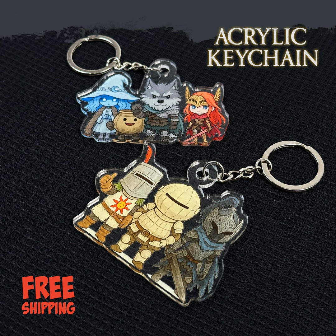 Dark Souls & Elden Ring Chibi Keychain: Anime Gamer Gift - Etsy