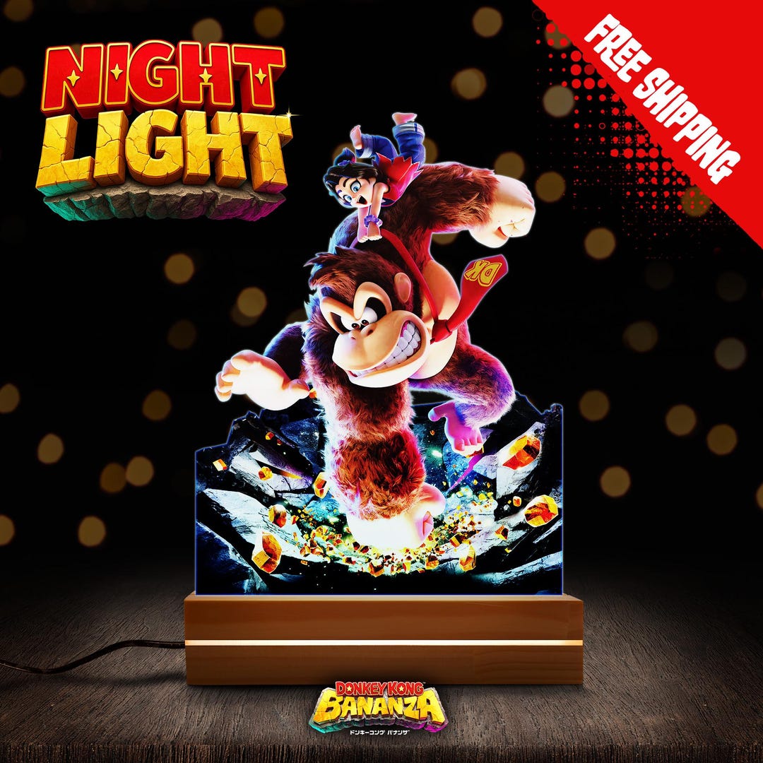 Donkey Kong LED Night Light: RGB Color-changing Gamer Decor - Etsy