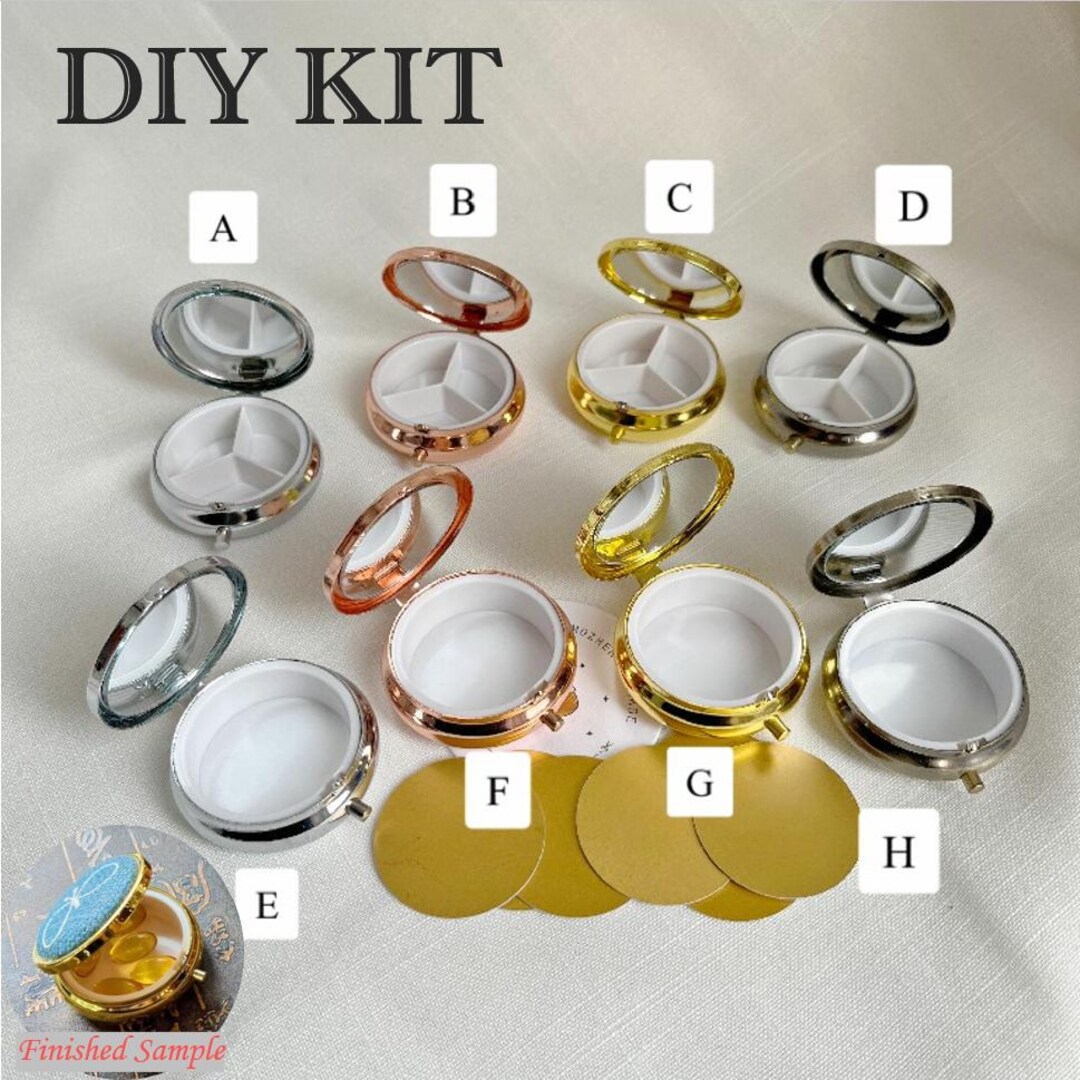 7004# DIY Small Pill Case/ Unfinished Vitamins Storage Case/ Travel ...