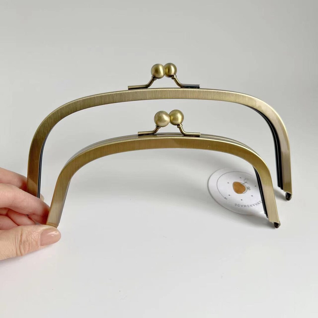 3162# 8cm*18cm, 10cm*22cm Brushed Bronze Round Kiss Lock Purse Frame ...