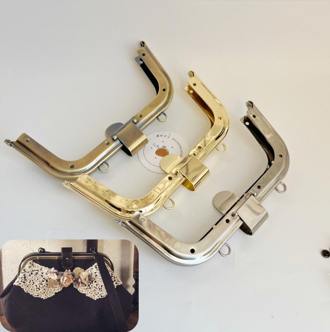 3298# 8.5cm*20cm Stud-in Style Kisslock Bag Frame With Outside Chain ...