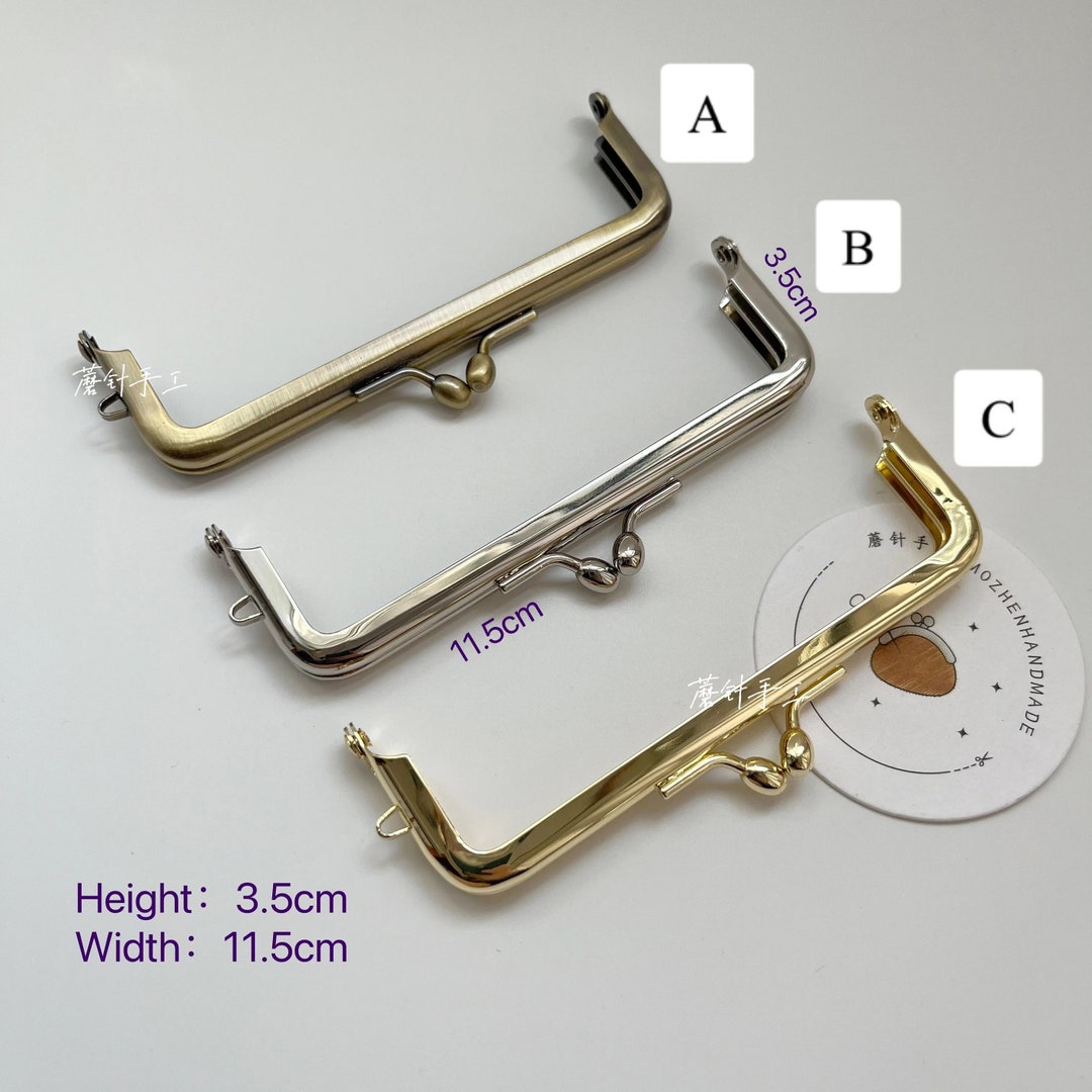 3142# 11.5cm*3.5cm Minimalist Square Clasp Purse Frame With Single Loop ...