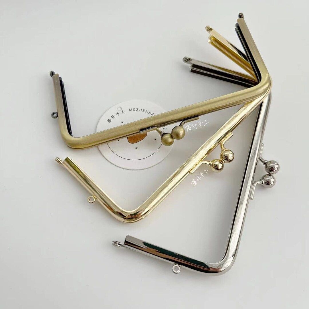 3158# 7.5cm*15.5cm Minimalist Small Bead Kiss Lock Purse Frame With ...