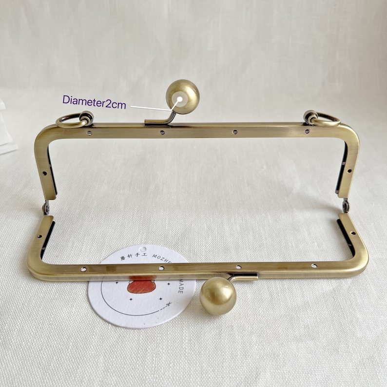 3032 20cm6.5cm Minimalist Kiss Clasp Purse Frame With Outside Chain ...