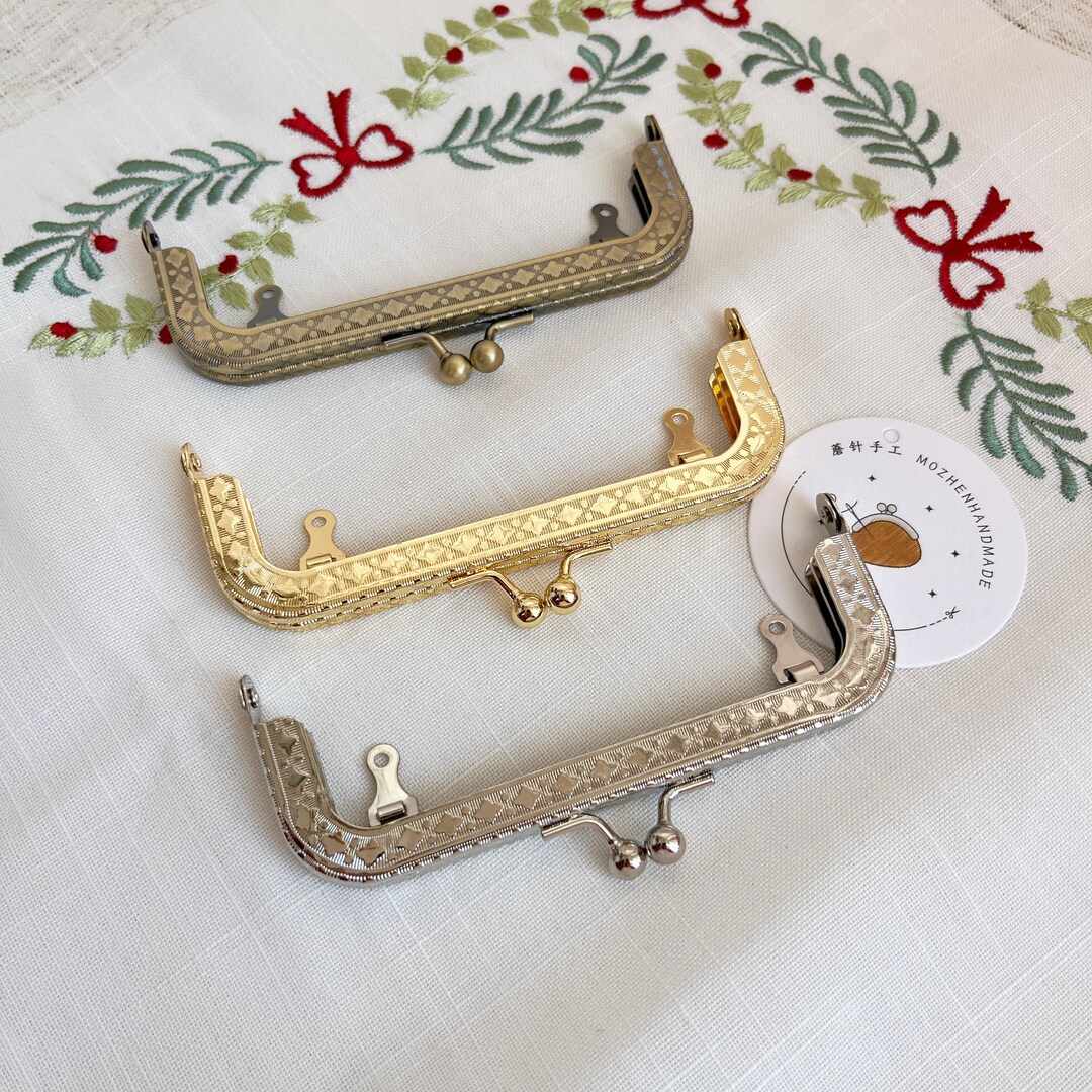 3093# 4.2cm*12.5cm Elegant Ornate Square Kiss Clasp Purse Frame With ...