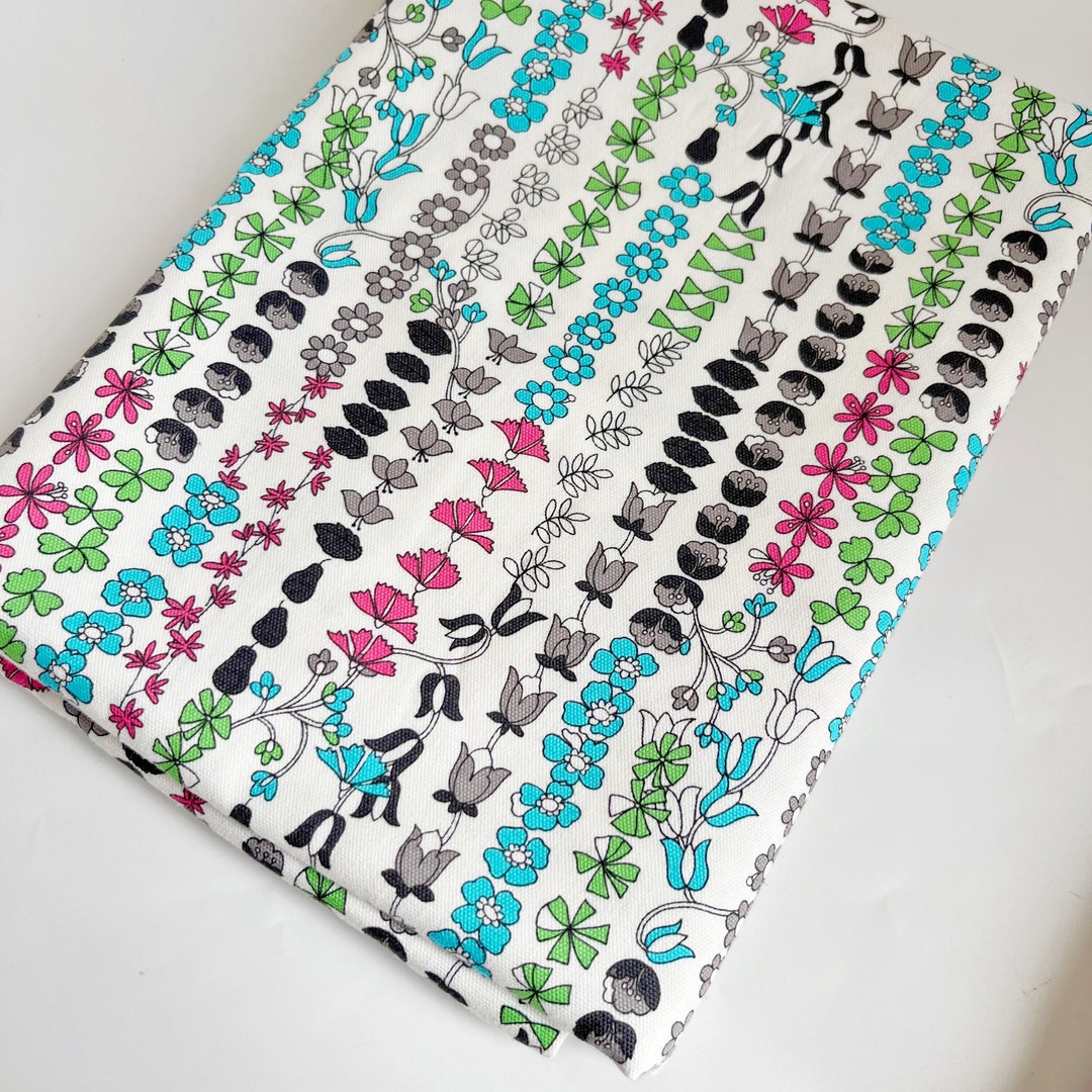 1409# Elegant Flower, Rose and Stripe Pattern Cotton Fabric, Blue Lace ...