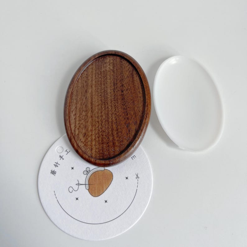 7018# DIY Kit Brooch Material With Wood Base Brooch, Blank Brooch ...