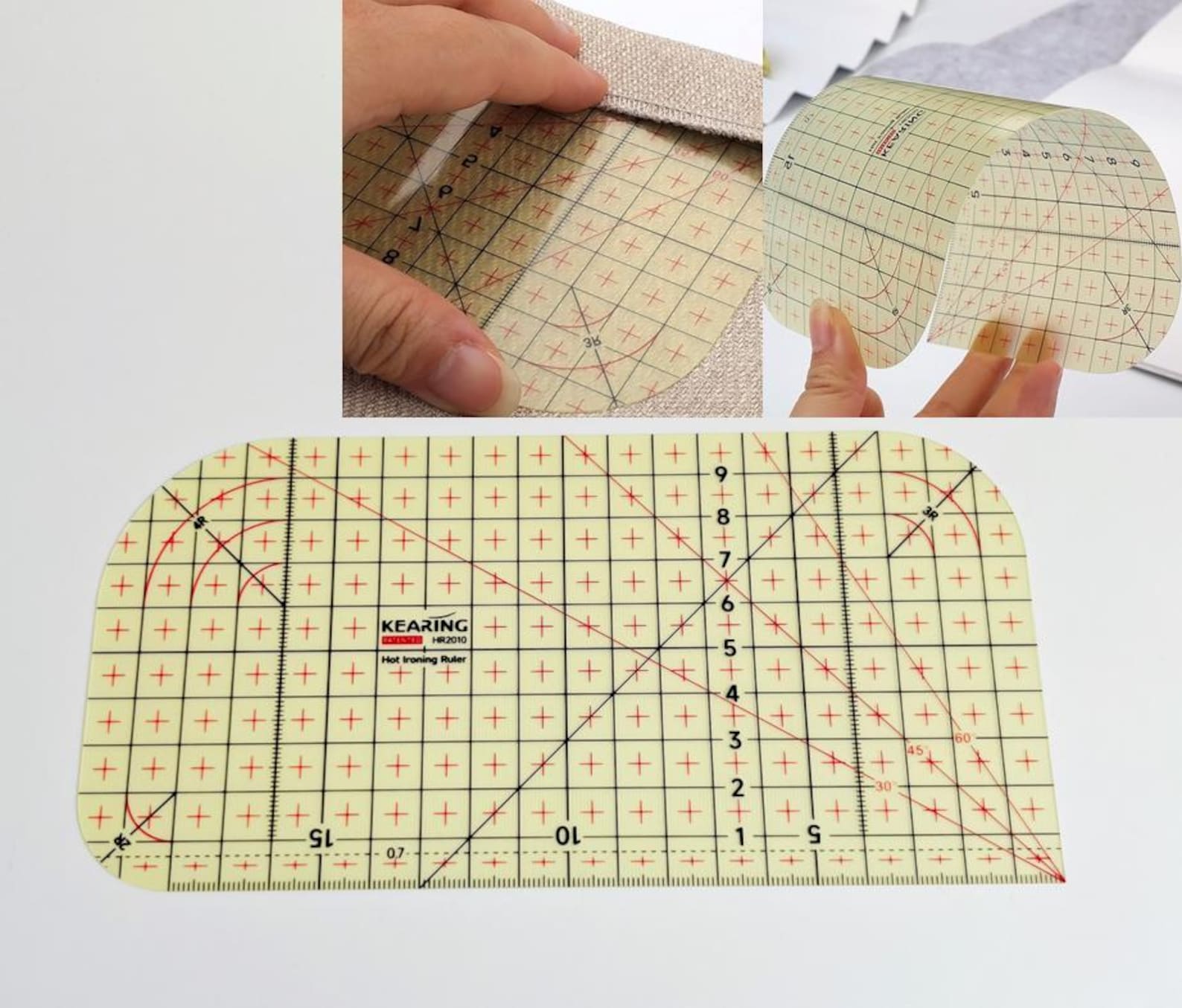 7015# Hot Ironing Ruler / 20cm * 10cm / Clear Resin High-temperature ...