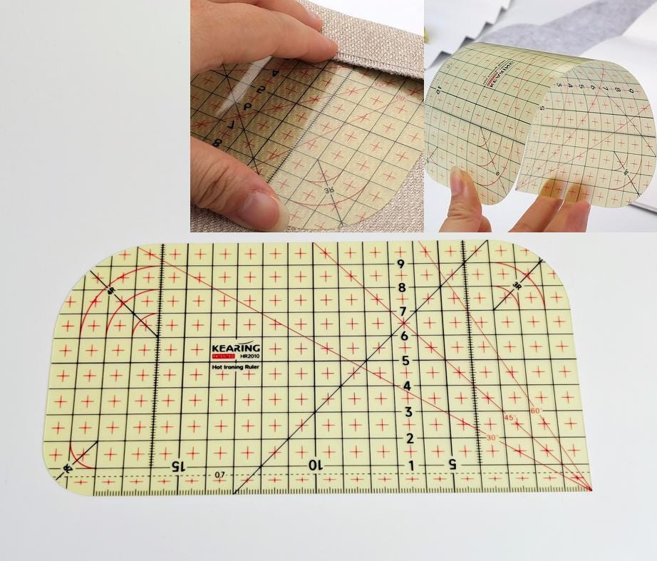 7015# Hot Ironing Ruler / 20cm * 10cm / Clear Resin High-temperature ...