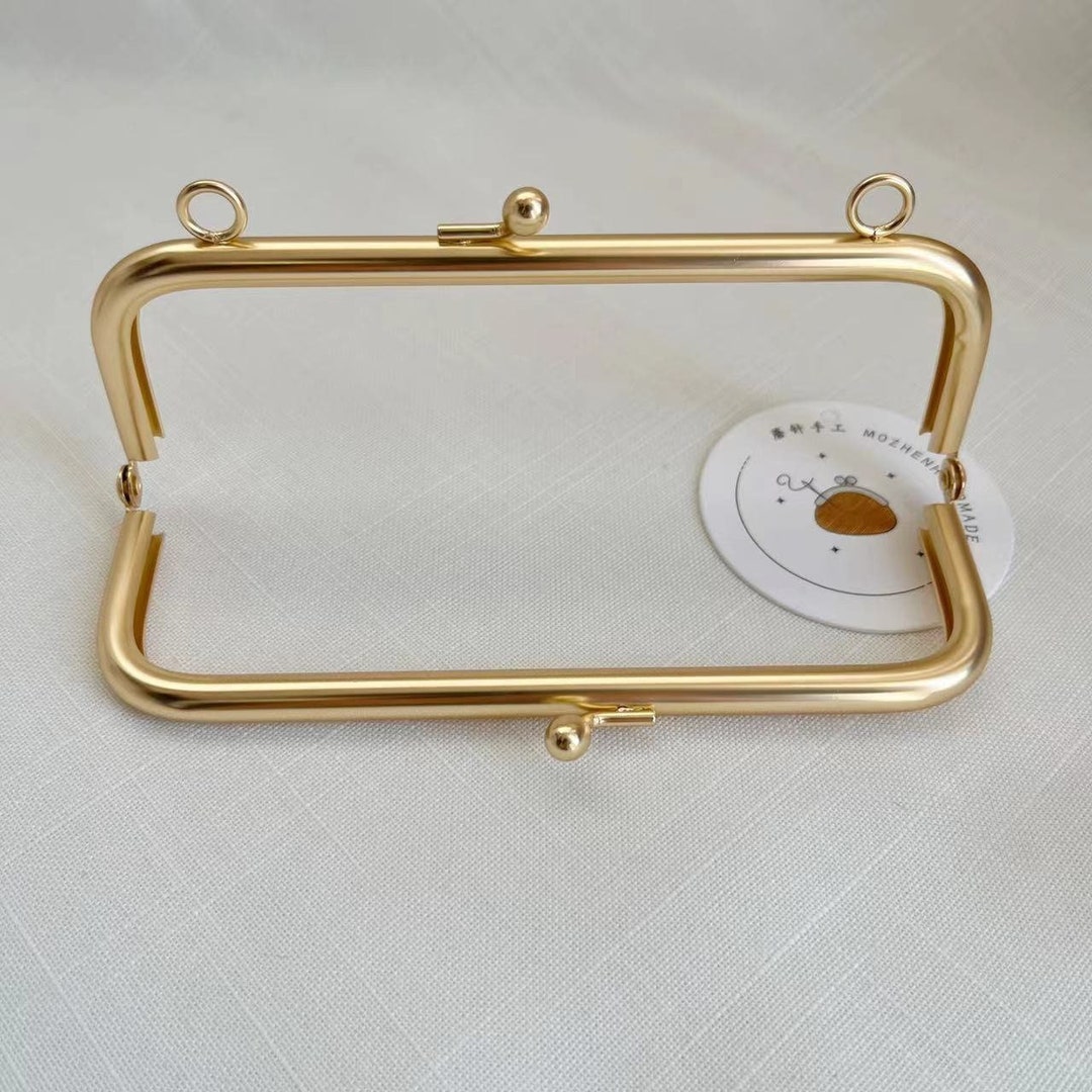3129# 5cm*15cm Matte Gold Kiss Lock Purse Frame With Loops / Clutch ...