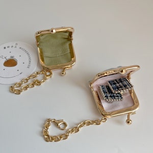 586# Handmade Super Mini Clasp Purse Bag, Bag Accessory Fabric Coin ...