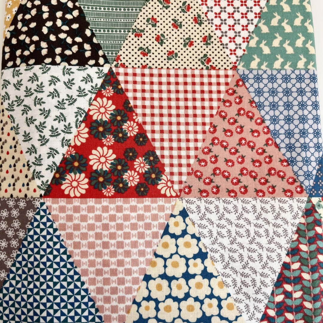 1436# Minimalist Triangle Shape Flower Pattern Cotton Fabric/ DIY ...