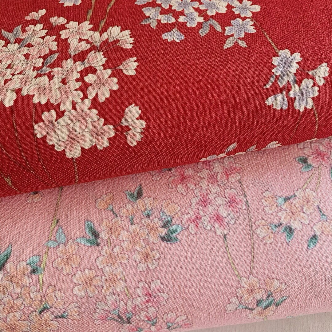 1026 Sakura Pattern Cotton Fabric 50cm X 110cm/ Japanese Style/ Made in ...