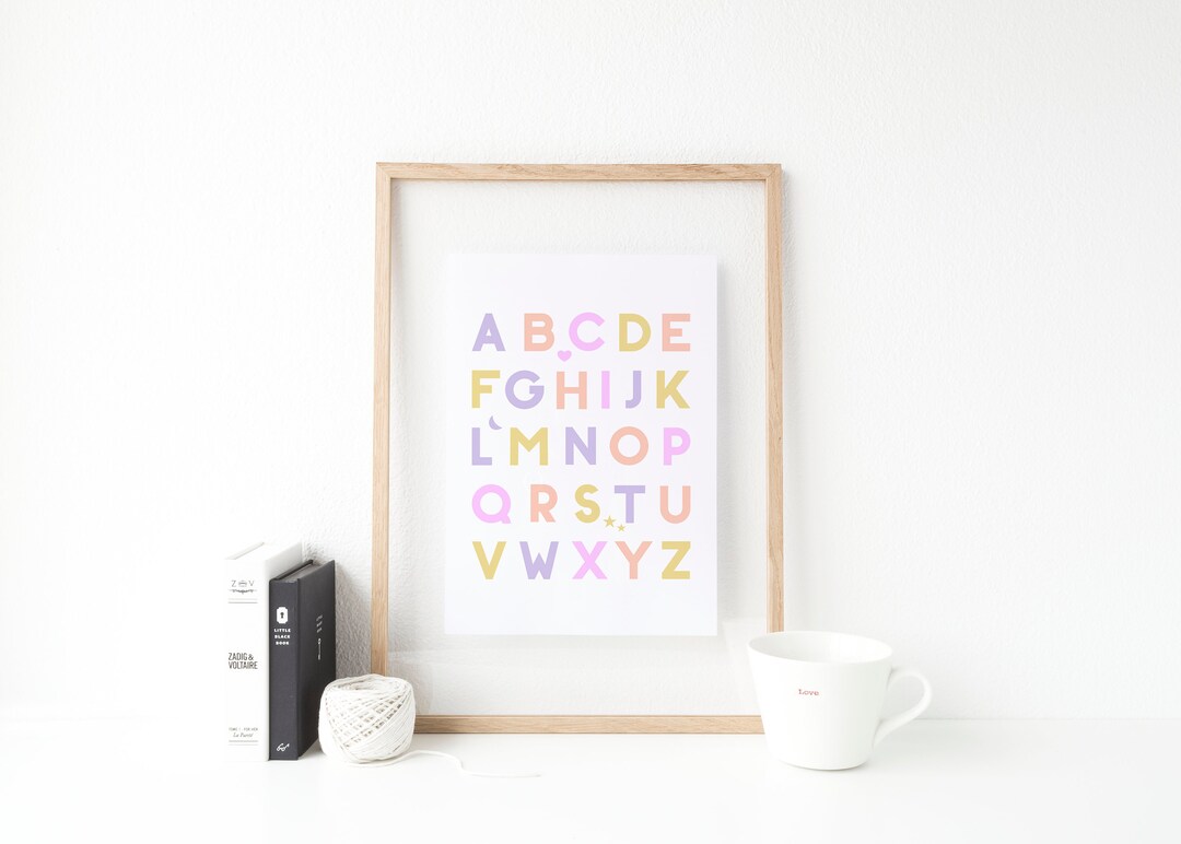 Alphabet Print Nursery Alphabet ABC Print Alphabet Poster - Etsy