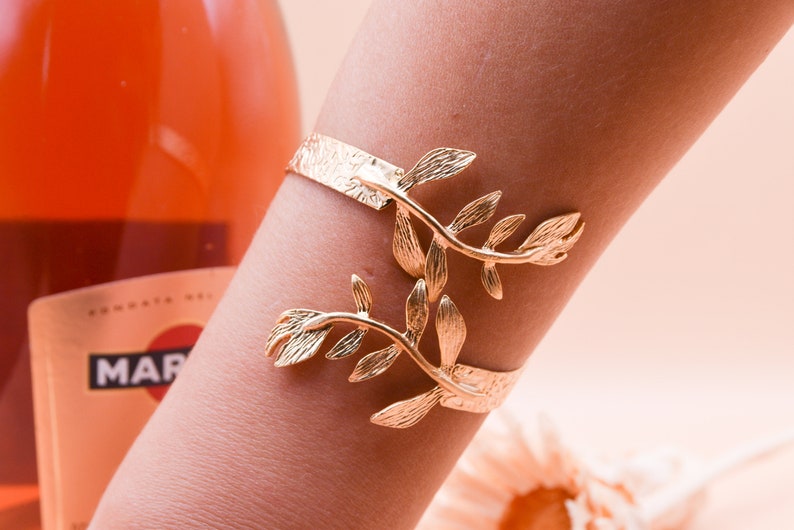 Greek Athena Bracelet Lower Leaf Arm Cuff Grecian Leaf - Etsy