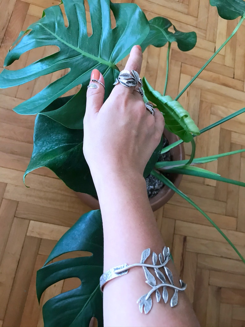 Greek Athena Bracelet Lower Leaf Arm Cuff Grecian Leaf - Etsy