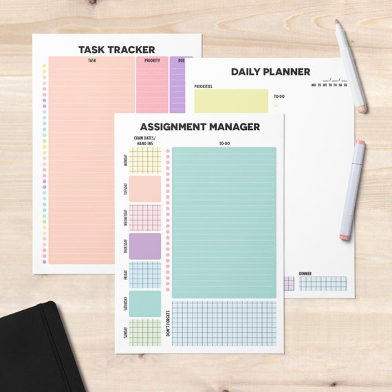 Paper & Party Supplies Academic Planner College University Student ...