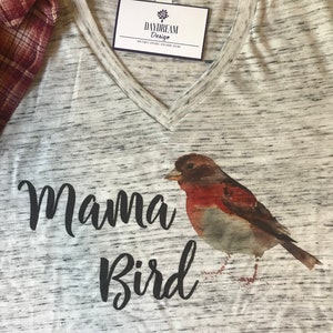 Mama Bird Shirt Mom Shirt Mothers Day Gift Birthday Gift for Her T ...