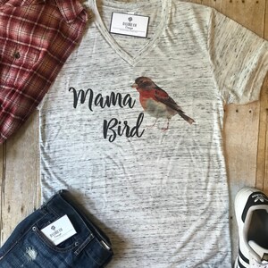 Mama Bird Shirt Mom Shirt Mothers Day Gift Birthday Gift for Her T ...