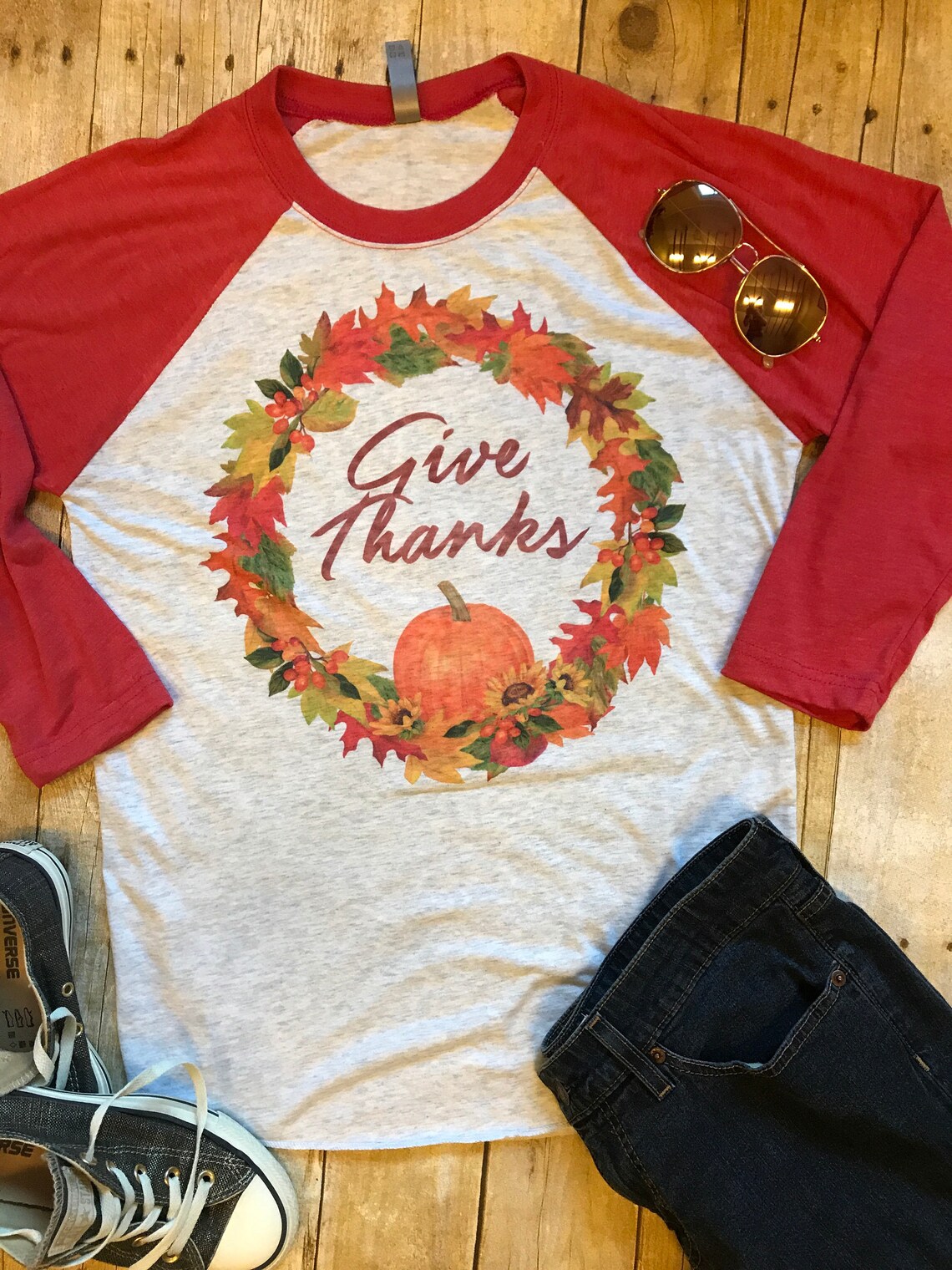 Fall Shirts Give Thanks Shirt Thanksgiving Shirt Fall Leaves T - Etsy