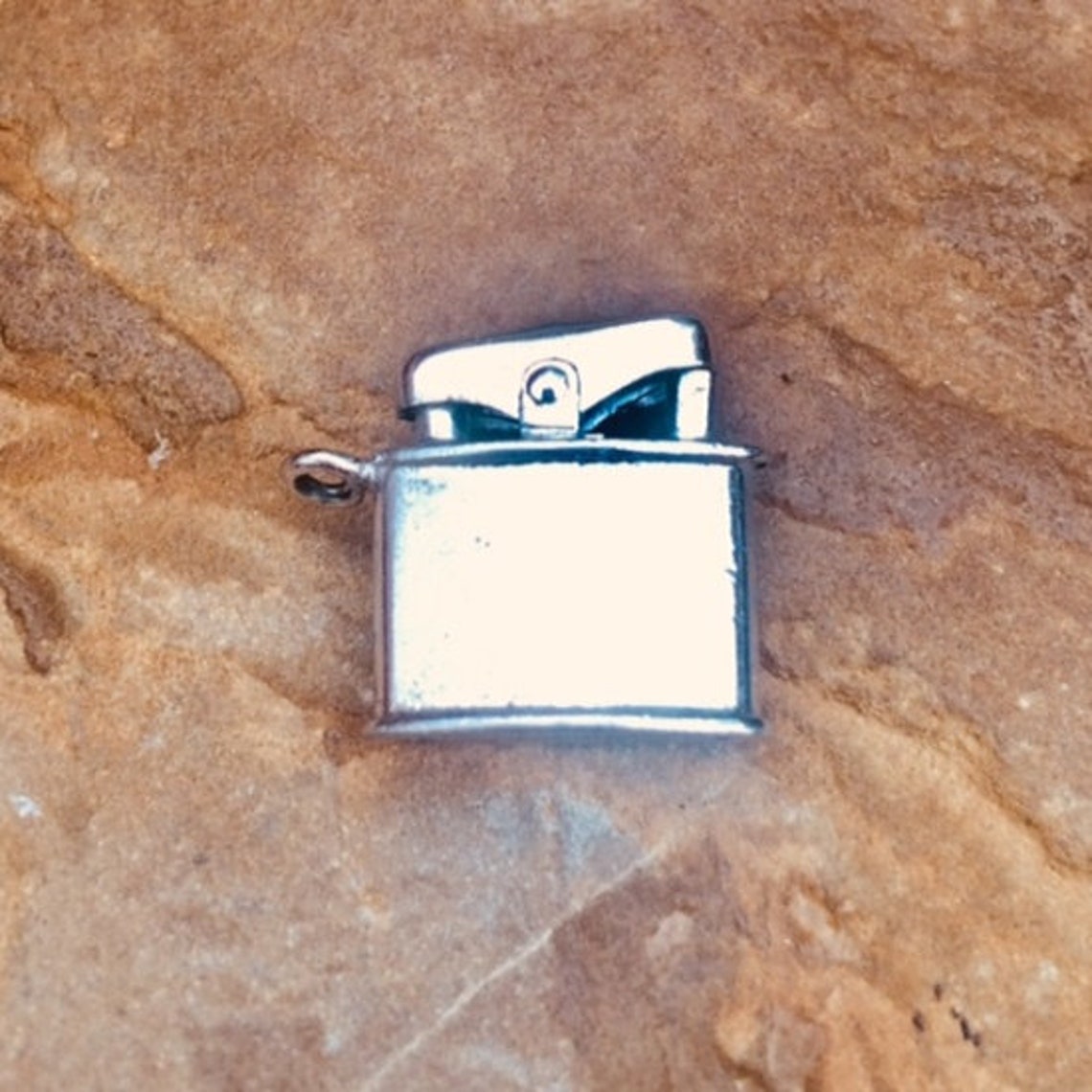 Vintage Cigarette Lighter Charm Sterling Silver Moveable Lighter Charm ...