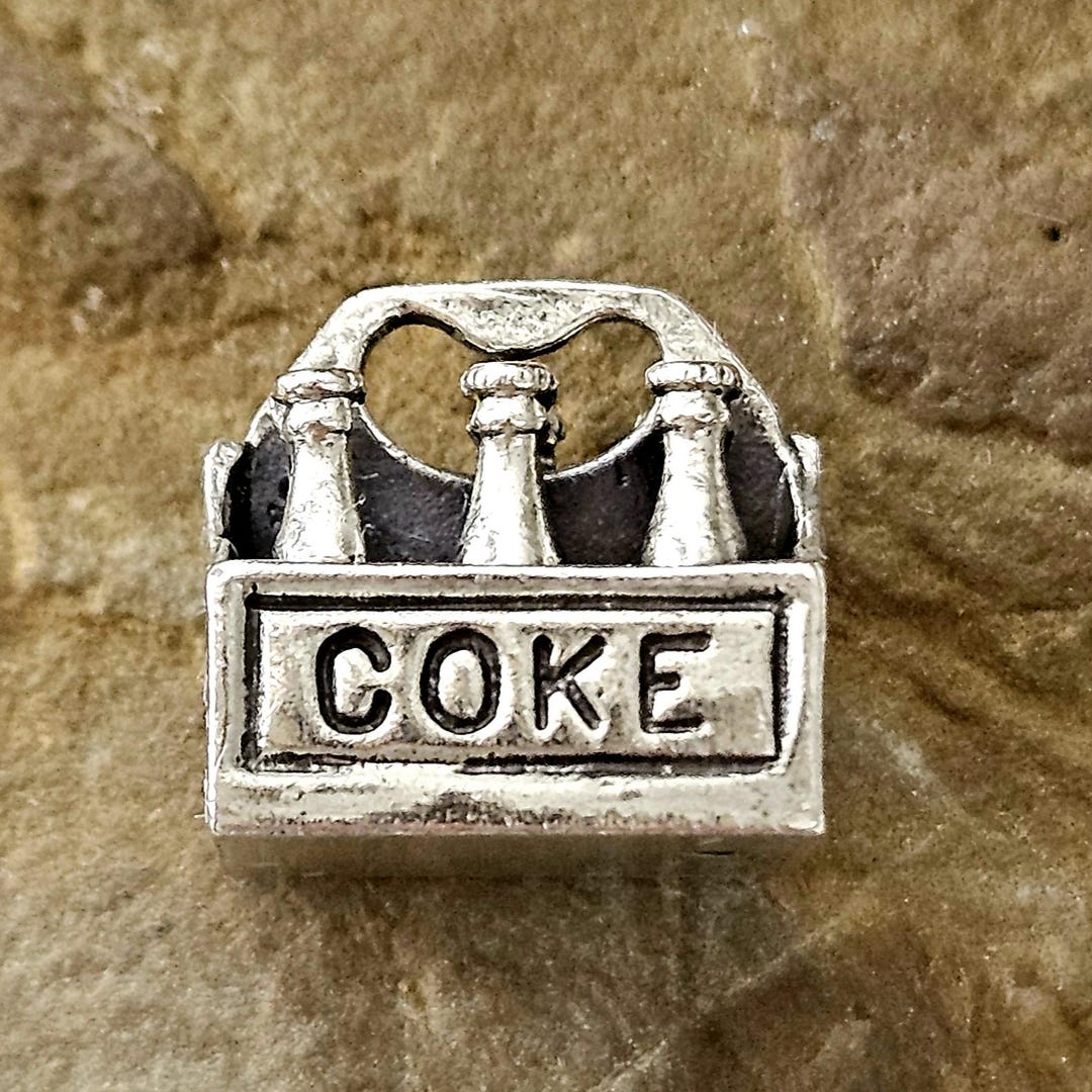 Vintage 6 Pack of Coke Bottles Charm Sterling Silver Coca Cola Charm ...