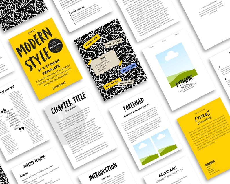 Modern Style Book Template – 6" X 9" | Fully Editable in Canva - Etsy
