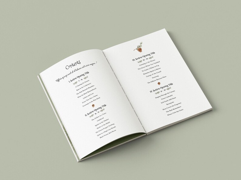 Illustrated Poetry Book Template - 6" X 9" | Fully Editable in Canva - Etsy