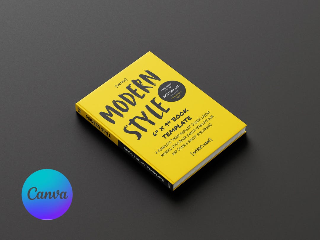 Modern Style Book Template – 6" X 9" | Fully Editable in Canva - Etsy