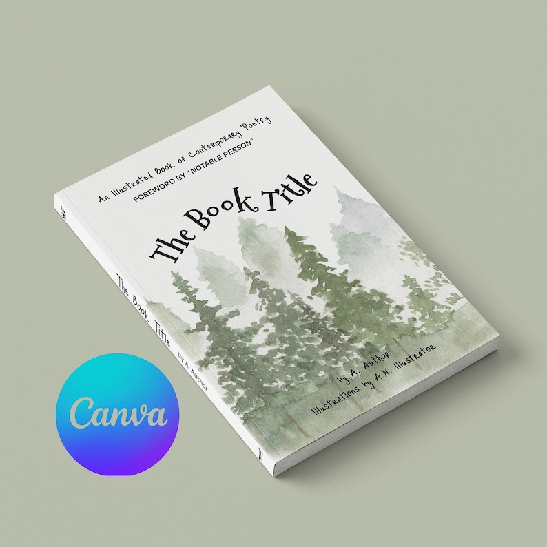 Illustrated Poetry Book Template - 6" X 9" | Fully Editable in Canva - Etsy