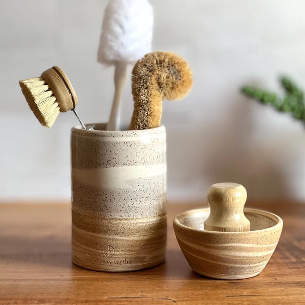 Ceramic Brush Holder - Etsy