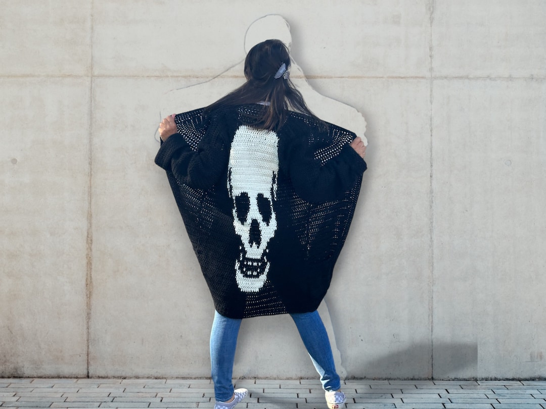 Skull Duster Cardigan Hand Crochet Ready to Ship or Custom Made to ...