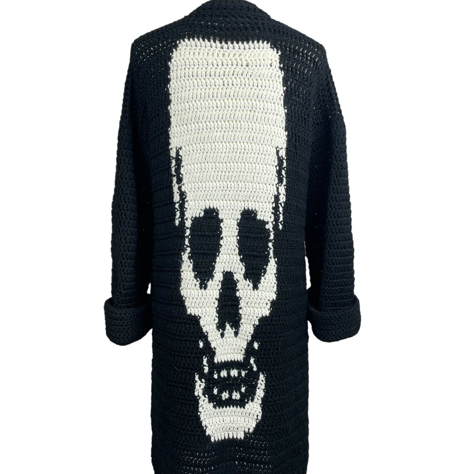 Skull Duster Cardigan Hand Crochet Ready to Ship or Custom Made to ...