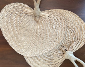 Palm Leaf Hand Fans | Etsy