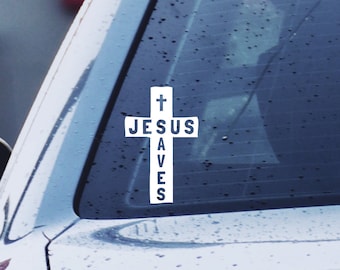 Jesus Saves Decal | Etsy