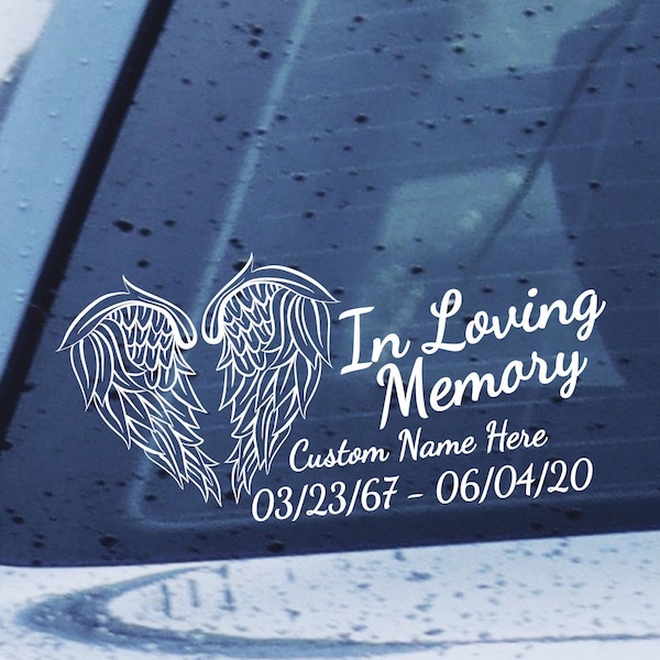 In Loving Memory Car Decal - Etsy