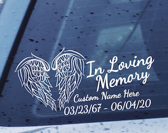 In Loving Memory Sticker Decal Custom Memorial Decal Personalized ...