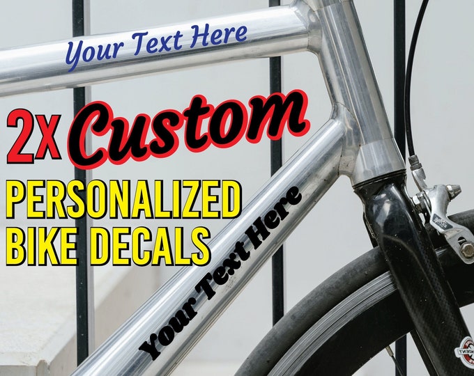 Personalised Bike Frame Sticker, Bike Decal, Bike Frame Decal ...
