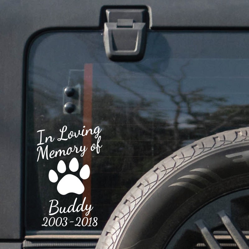Dog Memorial Decal - Etsy
