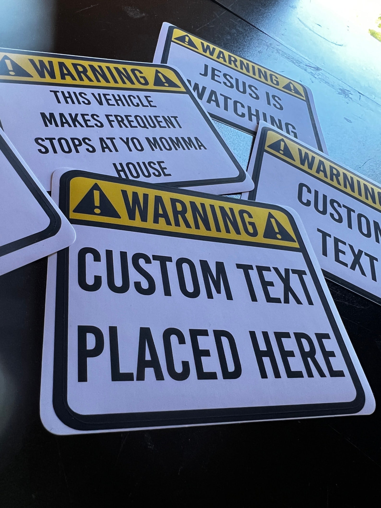 CUSTOM Warning Decal Sticker Warning Sticker Personalized - Etsy