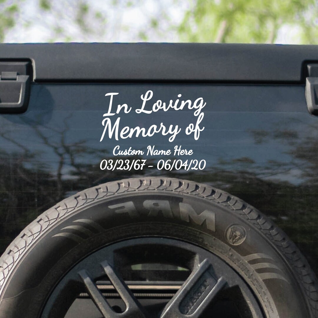 In Loving Memory Decal - Custom in Loving Memory Decals - Custom ...