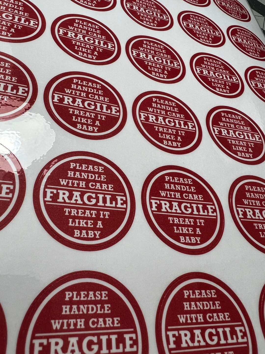 Baby Fragile Stickers Fragile Labels Circle Fragile Stickers Fragile ...