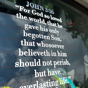 CUSTOM Bible Verse Car Decal - Custom Christian Sticker - Personalized ...